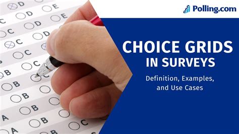 Choice Grids In Surveys Definition Examples And Use Cases