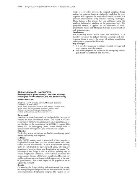 Pdf Reweighting In Panel Surveys Machine Learning Techniques For The