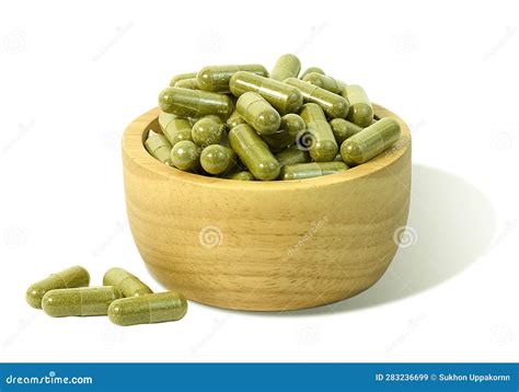 Natural Herbal Medicine Powder Capsules Stock Image Image Of
