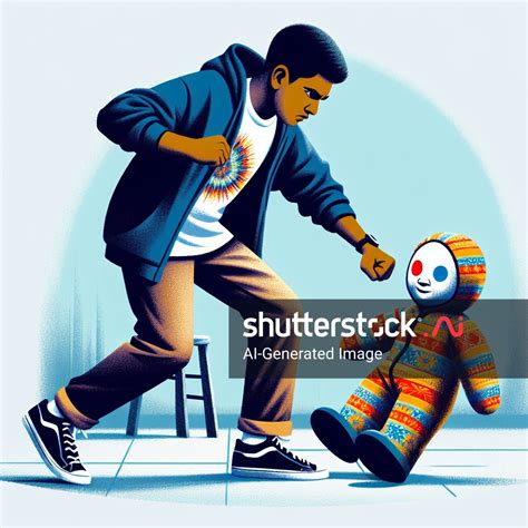 Bobo Doll Experiment Teen Punching Bobo Ai Generated Image 2458128739 Shutterstock