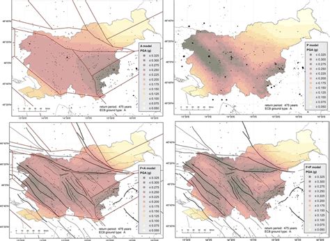 Mean Pga Maps Of Individual A P F A F P Seismogenic Source Download Scientific Diagram