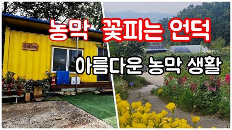 농막여행 꽃피는 언덕 아름다운 농막 생활 농막 농장 Youtube