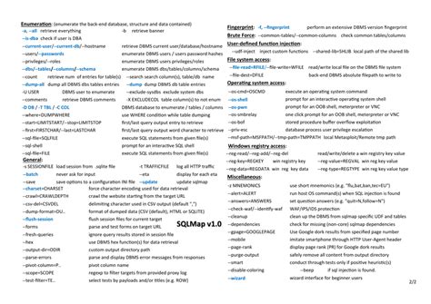 Sqlmap V10 Cheat Sheet Download Printable Pdf Templateroller