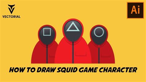 How To Draw A Flat Design Squid Game Characters In Adobe Illustrator Graphic Design Lessons
