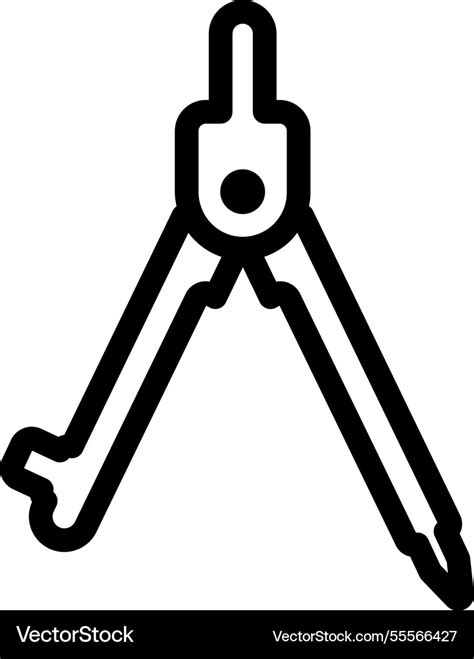 Geometric Compass Icon Royalty Free Vector Image