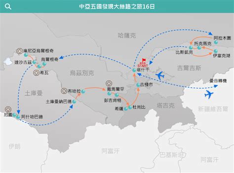 理想旅遊行程列印 中亞五國發現大絲路之旅16日