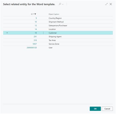 Word Template Mail Merge In Business Central Create Word Template For
