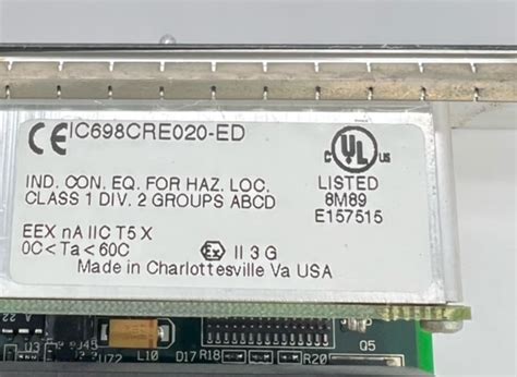GE Fanuc IC CRE ED RX I Mhz Redundant CPU Processor Eros Ventures Inc