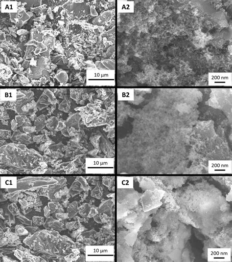 Sem Showing The Morphology Of Biochar A1 And A2 Raw Biochar Bck0 B1 Download Scientific