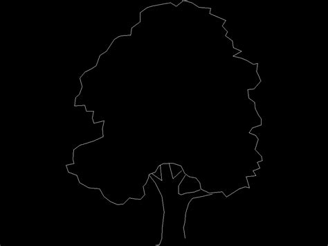 Tree In Elevation Silhouette In AutoCAD CAD KB Bibliocad