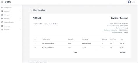 Free Download Dairy Farm Shop Management System Project In Php With Source Code And Database