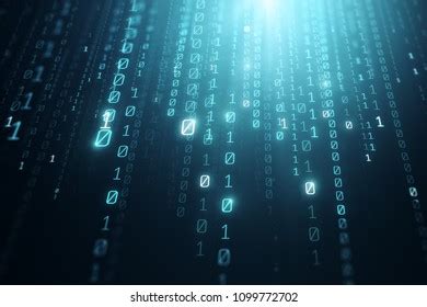 Vector Matrix Style Binary Background Falling Stock Vector Royalty Free Shutterstock