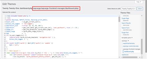 how to override frontend dashboard template wpcargo