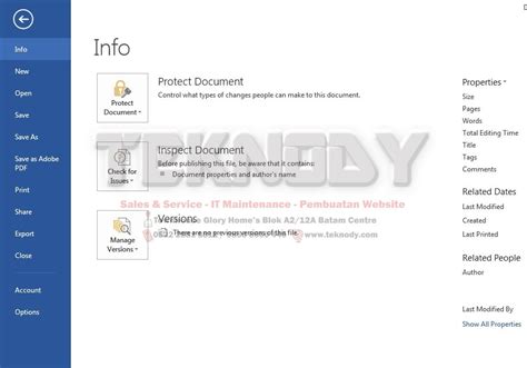 Menghilangkan Hasil Print Yang Diikuti Document Properties Teknody