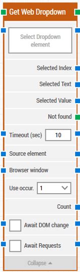 Get Web Dropdown The Web Building Blocks Leapwork