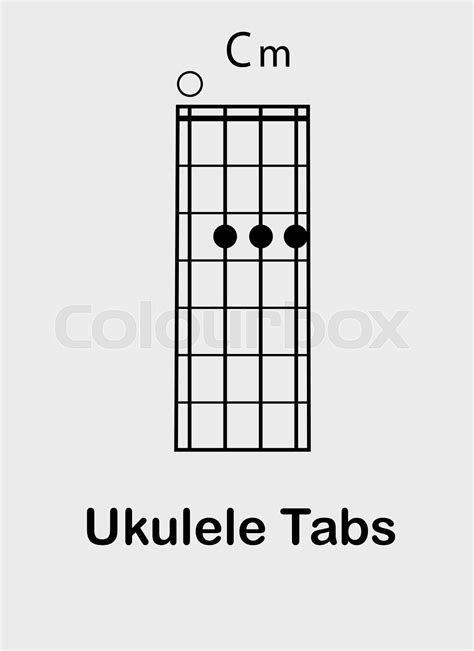Ukulele Chords C Minor Stock Vector Colourbox