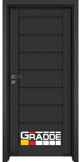 Вътрешна врата Gradde Axel Voll Антрацит мат Експерт