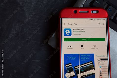 Microsoft Edge Dev App On Smartphone Screen Microsoft Edge Is A Freeware Web Browser Developed