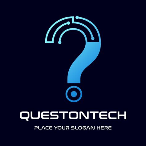 Question Technology Vector Logo Template This Design Use Blue And Dot Symbol Suitable For Text