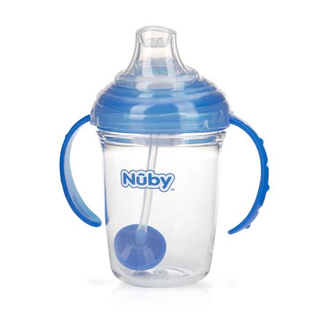 Nuby No-Spill 360 Weighted Straw GripN?Sip Cup Blue - Walmart.com ...