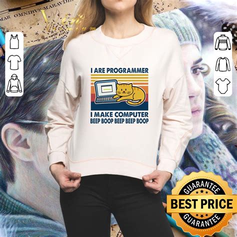 Cat I Are Programmer I Make Computer Beep Boop Vintage Shirt Hoodie Sweater Longsleeve T Shirt