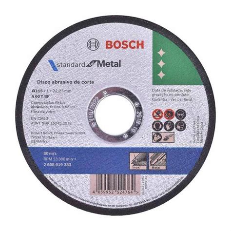 Disco De Corte 4 1 2 A60tbf Metal Inox Bosch Bosch Acessorios