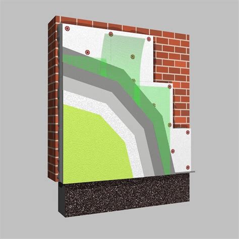 Premium Photo Polystyrene Wall Insulation 3d Scheme