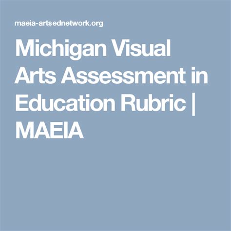 Michigan Visual Arts Assessment In Education Rubric Maeia Visual Art Rubrics Assessment Michigan Visual Arts Assessment In Education Rubric Maeia Visual Art Rubrics Assessment