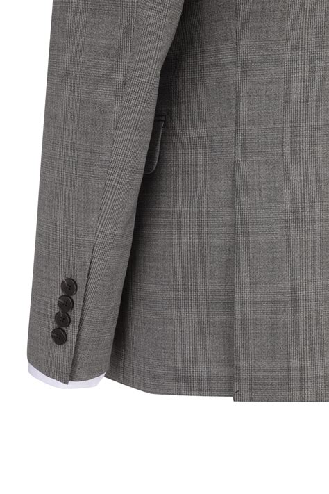 글렌체크 울폴리 혼방 슬림슈트brentwood