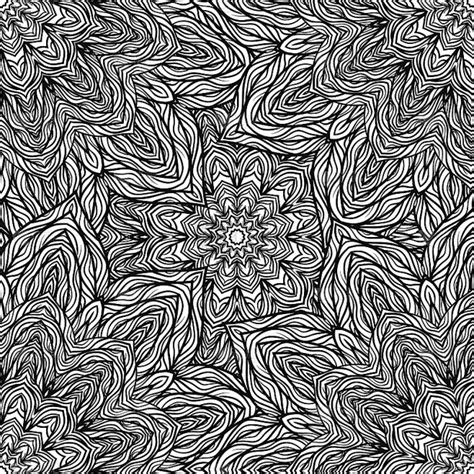 向量自然无缝图案与抽象的花