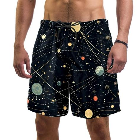 Luoweisi Mens Beach Shorts Quick Dry Swim Trunks With Mesh Lining