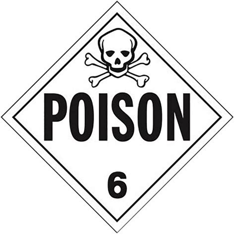 Poison Gas Class 6 Placard Sign Sticker Raneys Truck Parts
