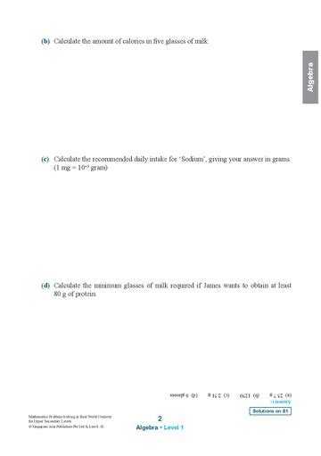 Mathematics Problem Solving In Real World Contexts For Upper Secondary