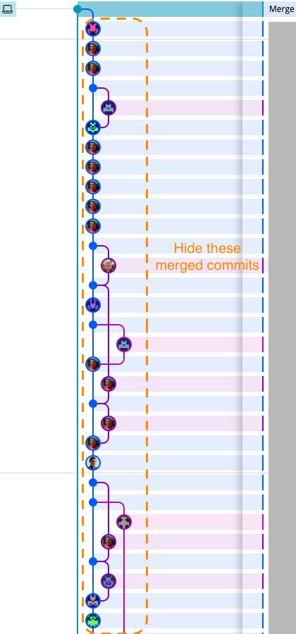 Hide Merged Commits Gitkraken