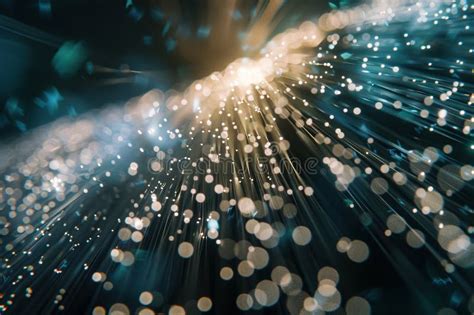Fiber Optics Cables Connectivity Networking Data Transfer And Internet Of Things Concept Ai