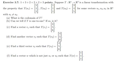 Solved Exercise Points Suppose T RnR Is Chegg Com