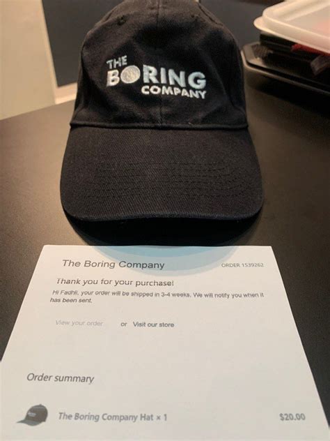 Elon Musk The Boring Company Cap Mens Fashion Watches And Accessories