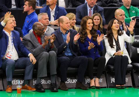 Prince William And Kate Middleton Attend Boston Celtics Game