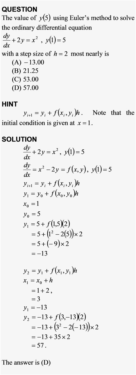 Eulers Method Fe Exam Fundamentals Of Engineering Examination Free Transparent PNG Download