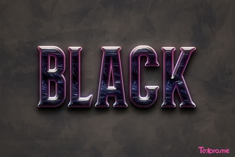 Shiny Black 3d Text Effect Generator