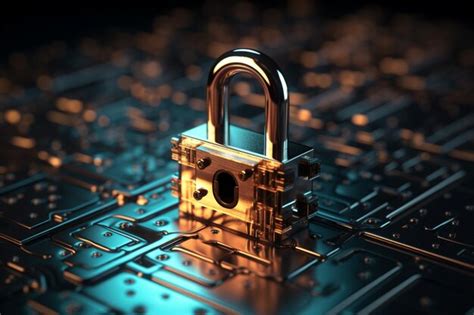 Premium Ai Image Padlock Key And Encrypted Data Symbolize Robust