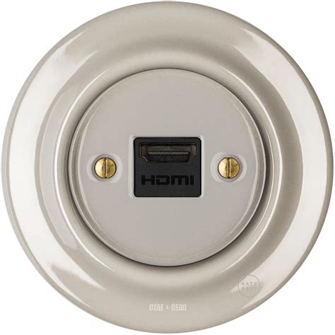 Porcelain Wall Socket Cappucino Hdmi Dyke And Dean