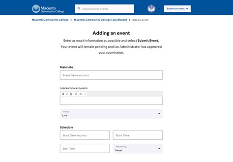 Localist Events Calendar