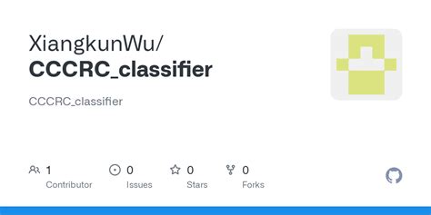 Github Xiangkunwucccrcclassifier Cccrcclassifier