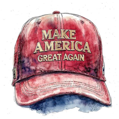 Make America Great Again Cap Clipart12x Watercolor Maga Cap Png Set