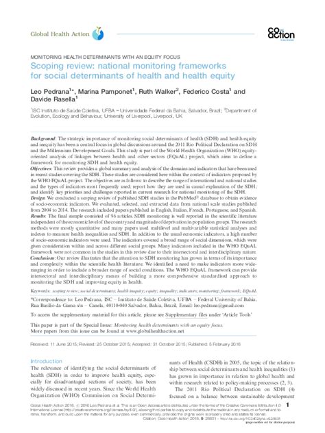 Pdf Scoping Review National Monitoring Frameworks For Social