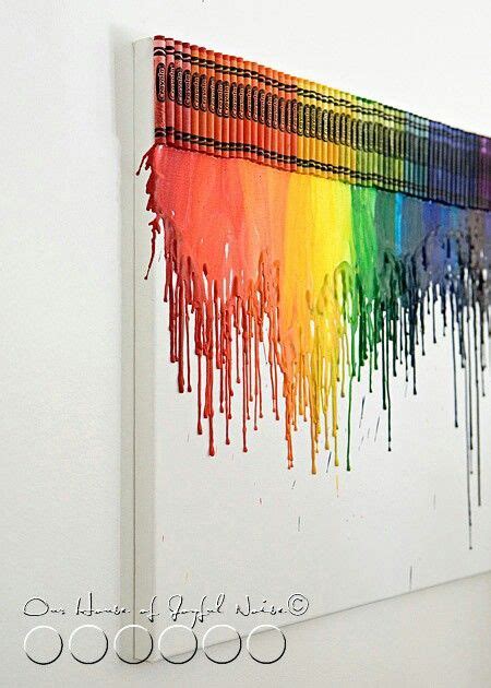 How To Make Melted Rainbow Crayon Art Artofit