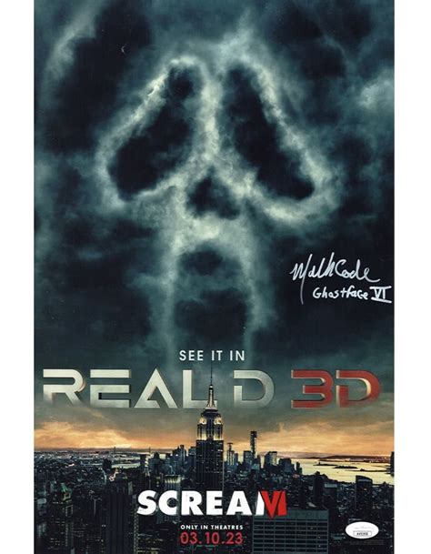 Csr Collectibles Mathieu Coderre Signed 11×17 Poster Ghostface Scream Vi