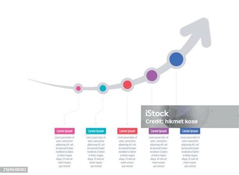 화살표 기호 인포 그래픽 템플릿 5가지 옵션 정보 템플릿 연례 보고서 웹 인터넷 비즈니스 잡지 인포 그래픽 템플릿 개념에 대한 스톡 벡터 아트 및 기타 이미지 Istock