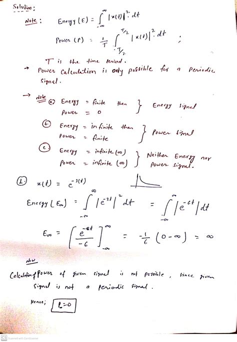 Solved Determine E And P For Each The Following Signals Course Hero